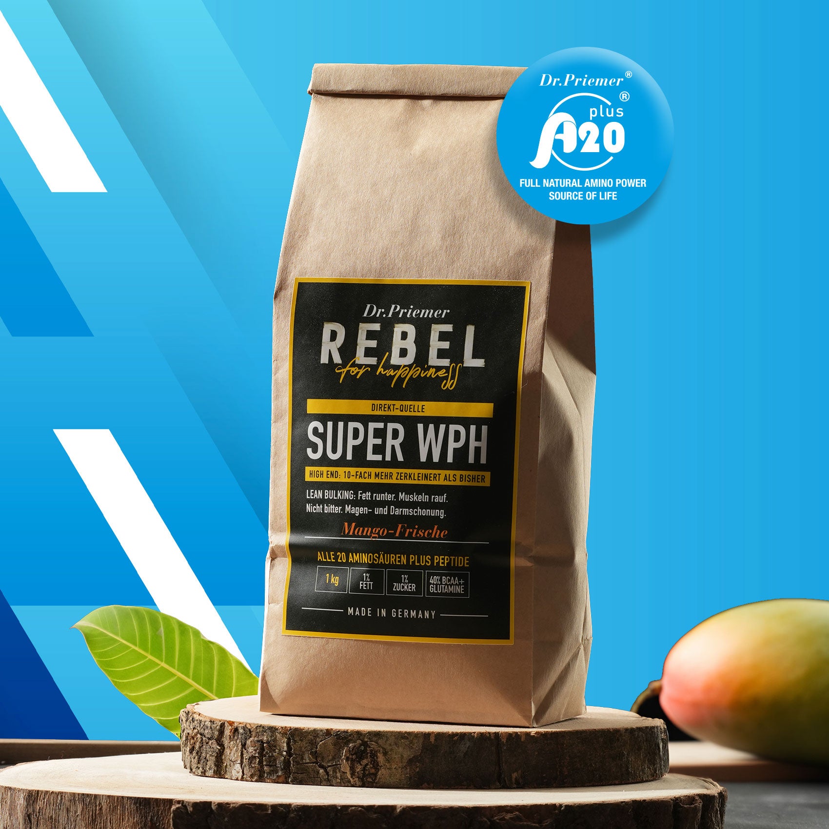 Super-WPH Mango-Fresh – Hydrolyzed Whey Protein from Dr. Priemer® (1Kg ...